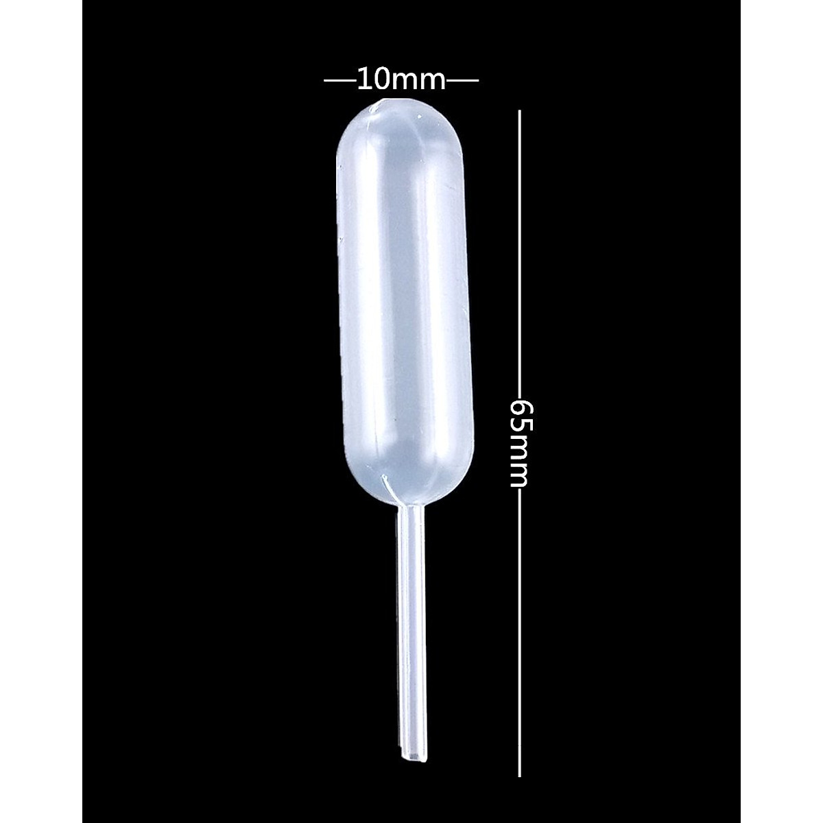Yueton 50pcs Clear 4ml Liquid Dropper Pasteur Pipette, Plastic Squeeze Transfer Pipettes