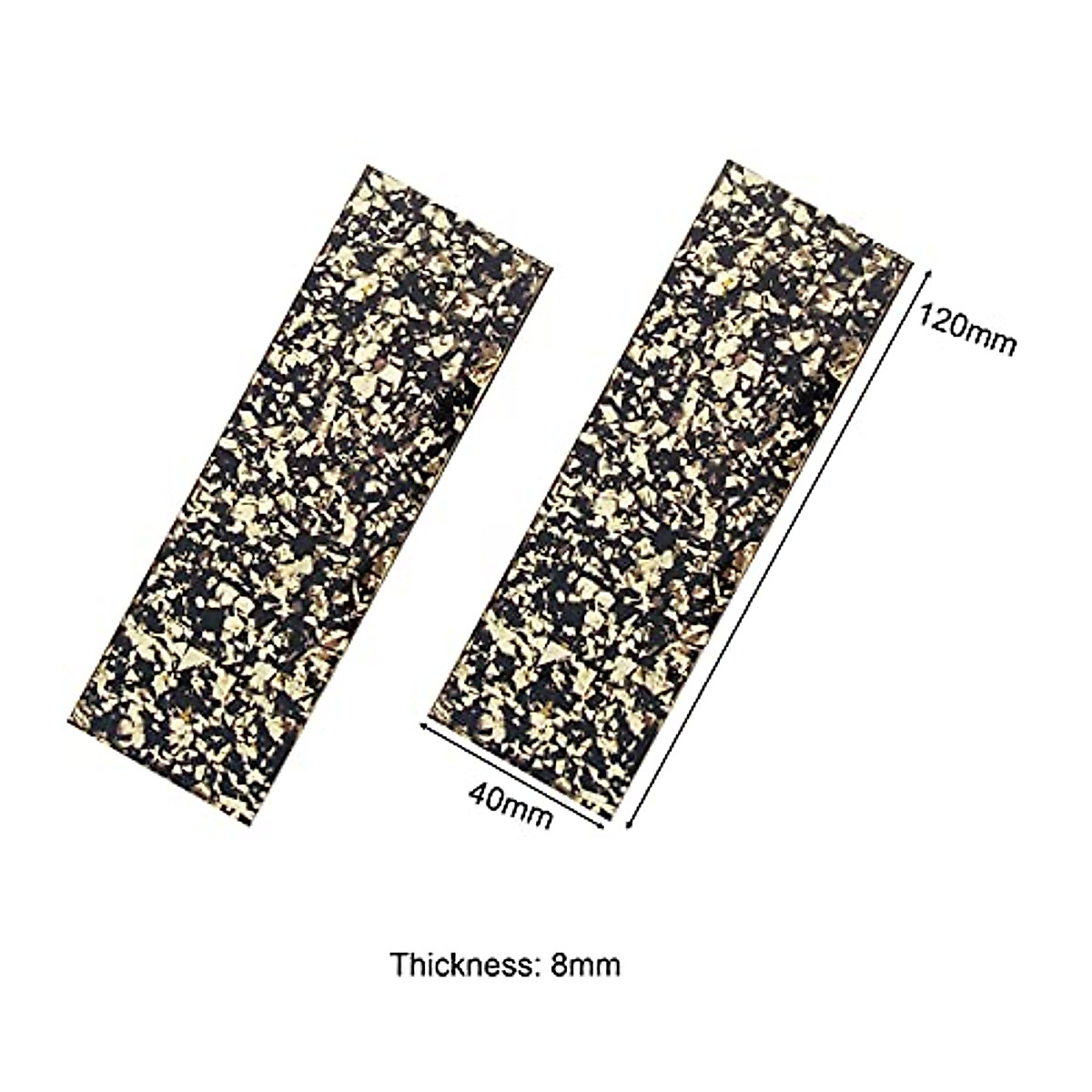 2 pcs Acrylic Knife scales Handle Material Slabs Knives Custom DIY Tool for Knife Making Blanks Blades (Gold)