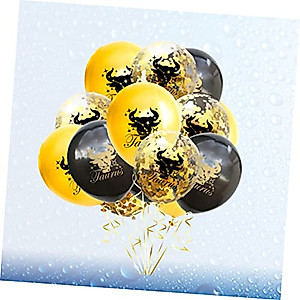 Totority 15pcs Black Garland Gold Ballons Wedding Arch Decor Party Decorations Birthday Balloons Festival Balloons Champagne Birthday Pen Sagittarius Confetti Child Gold Garland