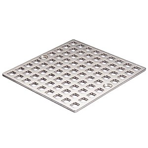 4" Shower Drain Cover Replacement Nickel Brushed, Shower Drain Grate Square Shower Drain Strainer Grid for Bathroom Floor