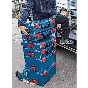 BOSCH L-BOXX-1 4.5 In. x 14 In. x 17.5 In. Stackable Tool Storage Case , Blue