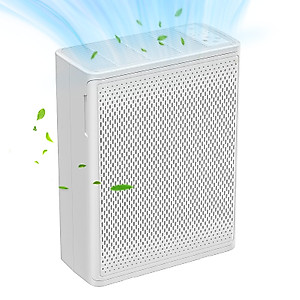 Air Purifiers for Home Large Room H13 HEPA Filter,TPLMB Air Cleaner Covers Up to 1950 Sq Ft by 24W Motor,Smoke Pets Hair Dander Odor Air Filter,24 dB For Home Bedroom Dorm Apartment Kitchen (1, White)