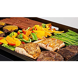 Blackstone 28 inch Outdoor Flat Top Gas Grill Griddle Station - 2-burner - Propane Fueled - Restaurant Grade - Professional Quality & 5003 28" Griddle Hard Cover, 28 Inch, Black
