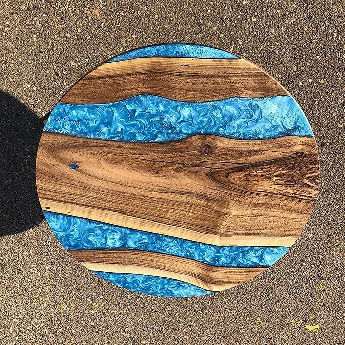 Epoxy Table, Live Edge Wooden Table, Epoxy Resin River Table, Natural Wood,Dining Table, Natural Epoxy Table, Resin Table 54" x 54" Inch