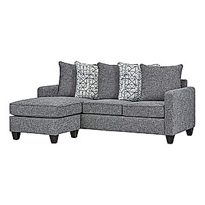Ready To Live 57th Street Sofa Sectional, 81", Charcoal