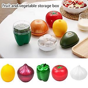 SHUANGSHI Sealing Storage Box, Kitchen Food Crisper Vegetable Container Onion Tomato Lemon Fresh Storage Box - Onions