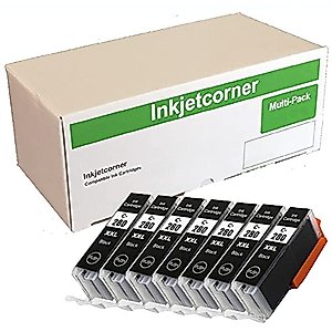 Inkjetcorner Compatible Ink Cartridge Replacement for PGI-280XXL PGI 280 XXL BK for use with TR8620A TR8622A TR8520 TR8622 TS6320 TS8320 TS6220 TR7520 TS702A TS9120 TS8120 (Big Black, 7-Pack)