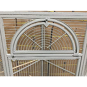 Extra Large 30" Corner Cage for Cockatiel Parakeet Budgies Parrot for Small to Medium Size Bird (White Vein)