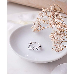 Boma Jewelry Sterling Silver Love Cursive Script Ring, Size 6