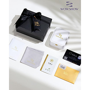 wowshow Moissanite Earrings, Leverback Earrings for Women 925 Sterling Silver 3ct Moissanite Diamond Dangle Drop Earrings Cushion Halo White Gold Plated for Women Birthday Wedding Mothers Day Gifts