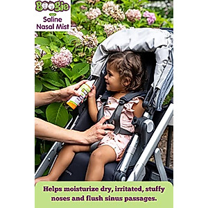 Boogie Mist Baby Saline Nasal Spray, Nasal Decongestant, Made with Saline, Fresh, 3.1 Ounce (Pack of 3)