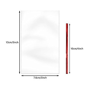 100PCS Cellophane Bags 3x5 inches, Clear Treat Bags with 4’’ Twist Ties, Plastic Cello Bags - 1.4 mils Thick OPP Rice Crispy Bags for Gift Goodie Favor Candy Cake Pop Birthday Party Cookies (3’’ x 5’’)