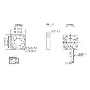 Easycargo 4pcs 3D printer 40mm Fan 12V DC, 4010 Cooling Fan Sleeve Bearing Brushless 2 pin, 40mm Cooler Fan + Grill Mounting Kit 40mm x 40mm x10mm
