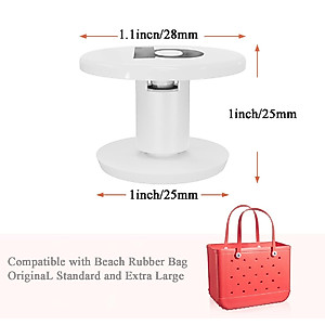 4Pcs Replacement Buttons and Waterproof Bag for Bogg Bag,Bogg Bag Accessories of Original X Large,Perfect with Beach Bag Practical White (Waterproof Bag + Buttons)