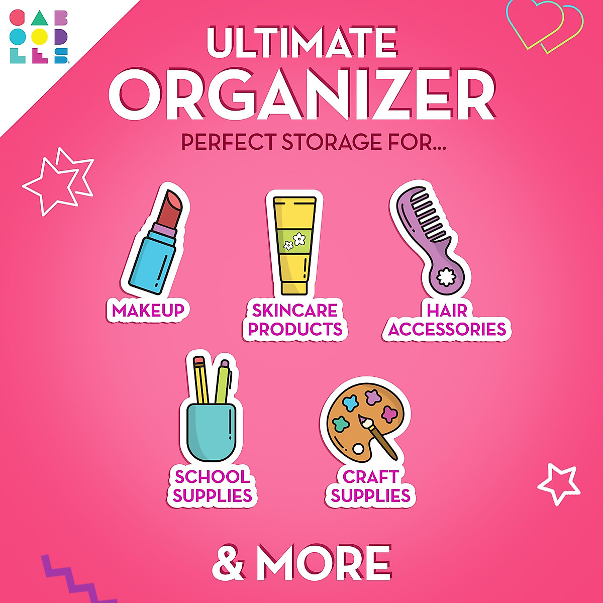 Caboodles On-The- Go Girl, Deep Pink Sparkle