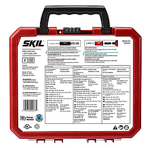 SKIL Rechargeable 4V Cordless Pistol Grip Screwdriver with 42pcs Bit Set, USB Charger and Carrying Case - SD5618-03