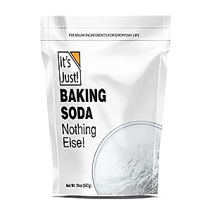 It's Just - Baking Soda, 100% Pure Sodium Bicarbonate, Food Grade, Non-GMO, Made in USA, Cooking, Baking, Aluminum Free (1.25 Pound)