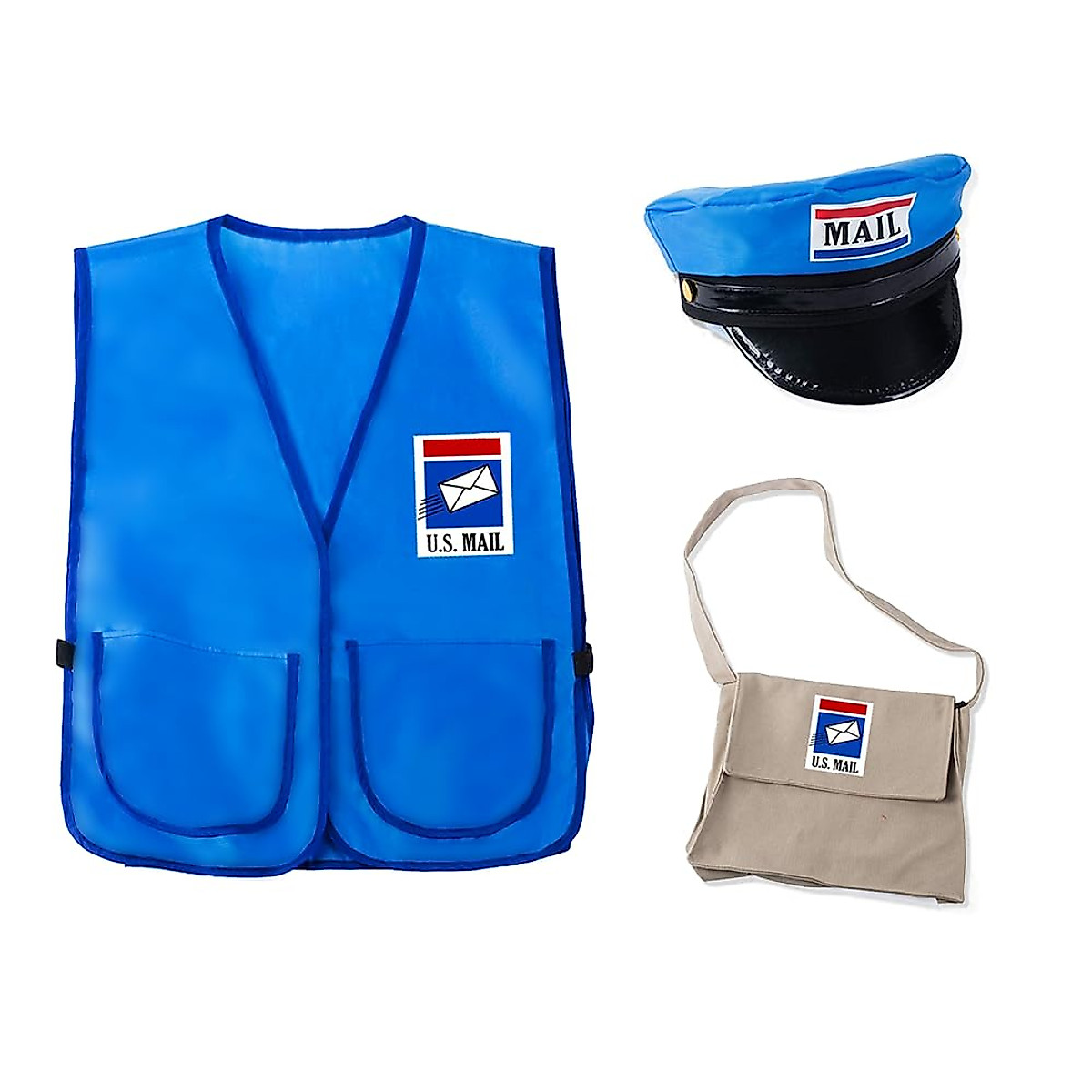 Tigerdoe Mailman Costume - Mr. Postman Costume - Career Day - Occupational Costume - 3 Pc Dress Up