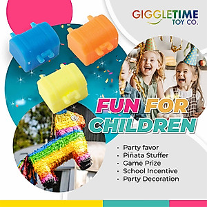 Giggle Time Schooltime Sparkles Tooth Holders for Kids at School .75 inch Box, Tooth Keep Chest Assortment, Tooth Holder For Baby Teeth, Party Favor, Piñata Stuffer, Dental Bag, Prizes - 144 Pcs