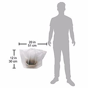 Reli. Take Out/To Go Bags (500 Count Bulk) (Medium 20" L x 9.5" W x 12" H) White Carry Out Shopping Bag, Die Cut Handle, Square Bottom, Reusable - Food Service, Restaurant, Catering, Delivery