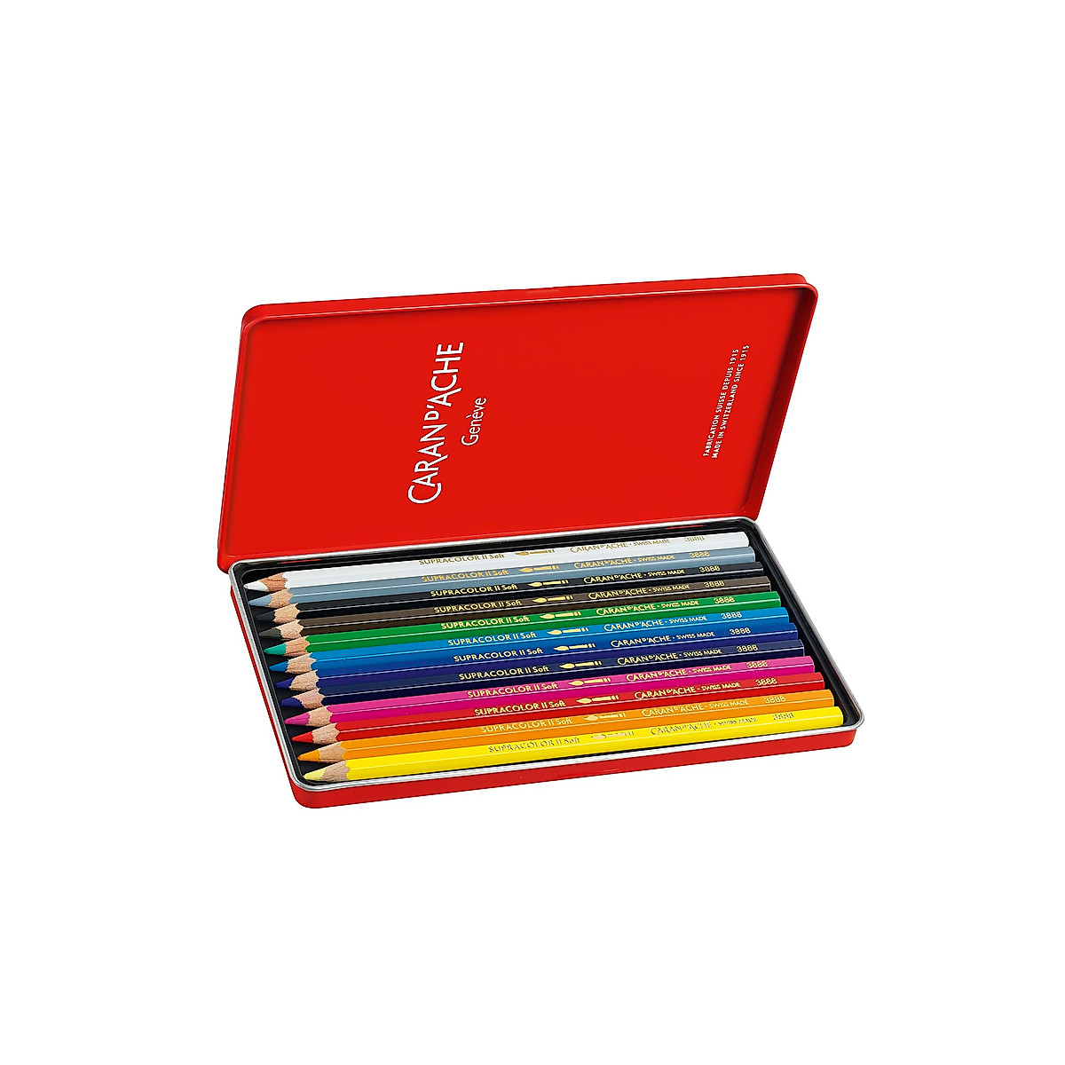 CREATIVE ART MATERIALS Caran D'ache Supracolor Metal Box Set Of 12 (3888.312)