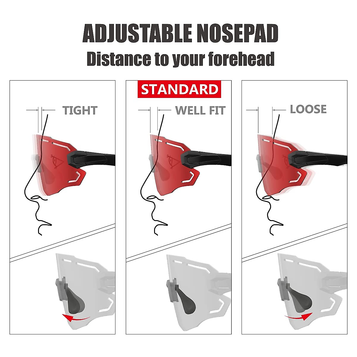 RT100 Cycling glasses for Men and Women Cylindrical Lens, bike sunglasses for men riding sunglasses for men