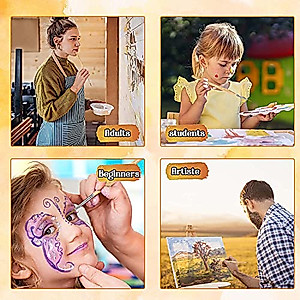 11Pcs Miniature Paint Brushes, Micro Detail Paint Brush Set，Fine Paint Brush, Triangular Grip Handles Art Brushes Perfect for Paint Brushes for Acrylic，Painting, Oil, Craft, Warhammer 40k (Wood Color)