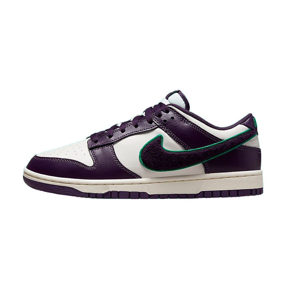 Nike Men's Dunk Low Retro Chenille Swoosh Sail/Grand Purple (DQ7683 100) - 8.5