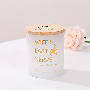 Funny Lavender Vanilla Soy Wax Candles - Candle Gift for Women (Wife's Last Nerve)