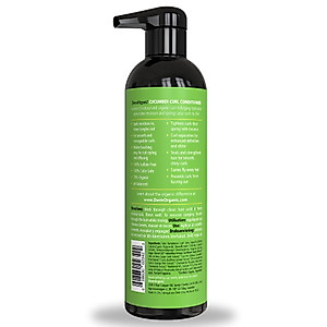 DermOrganic Organic Cucumber Curl Care – Sulfate Free, Color Safe, Hydrating – Conditioner – 17oz