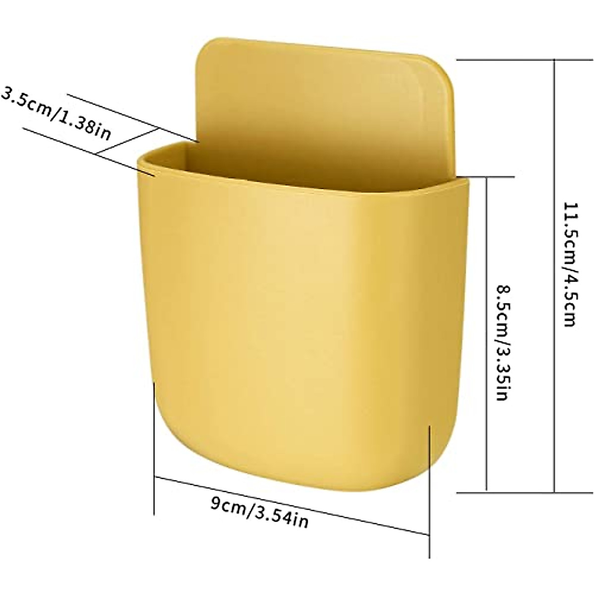 TOOINKCV 6 Pcs Remote Control Holder Wall Mounted, Self-Adhesive Wall Mount Phone Pen Pencil Makeup Brushes Glasses Holder Storage Box Organizer for Wall Beside Table (3 White+ 3 Grey)