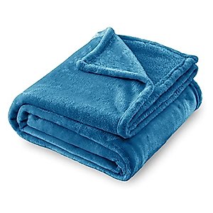 SOCHOW Flannel Fleece Blanket Throw Size, All Season Lightweight Super Soft Cozy Blanket for Bed or Couch, Teal Green, 50x60 inches