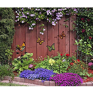 HGC 48 in. Metal Weather Vane for Garden Decor Farmhouse Decorative with Rooster Ornament Wind Vane Weathervanes