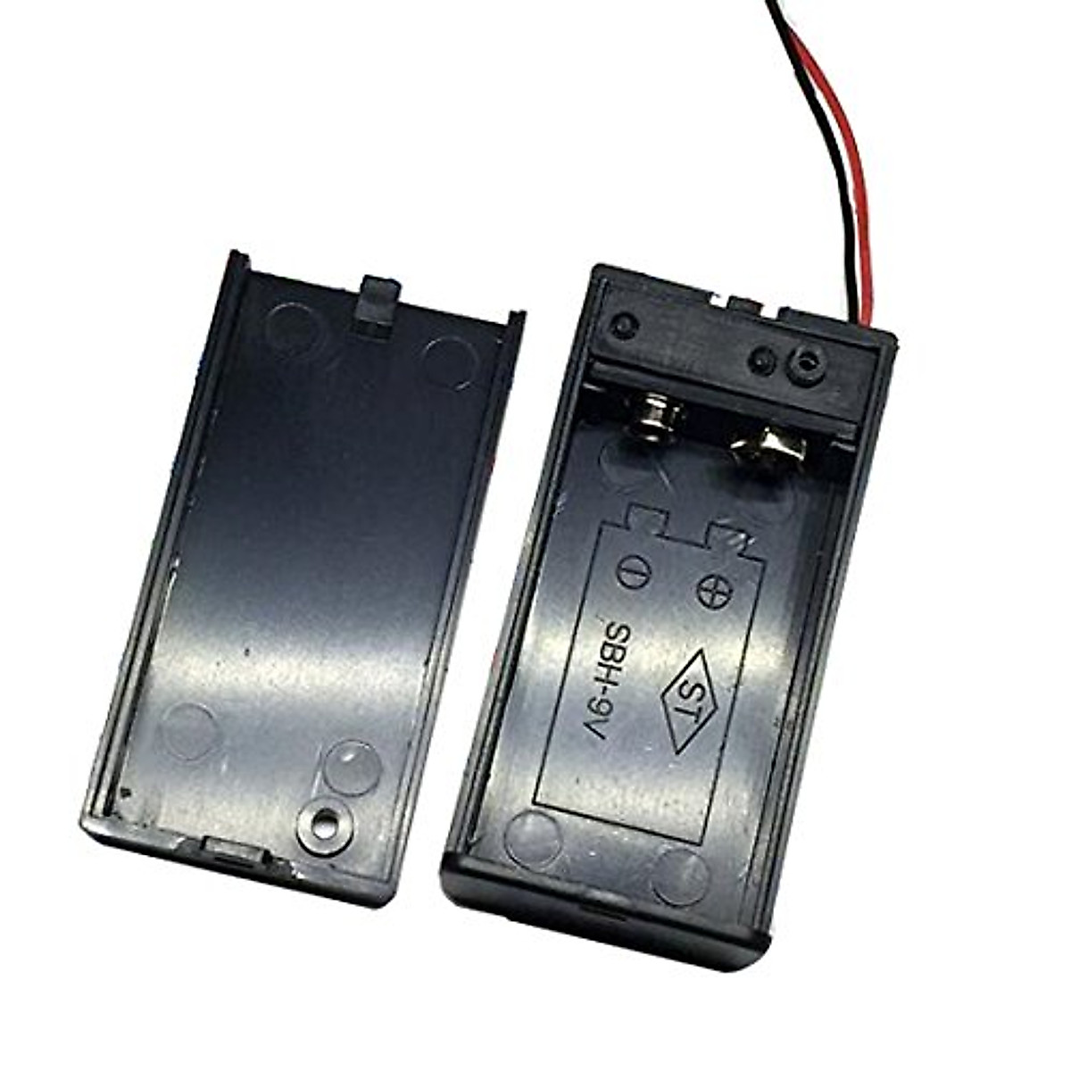 4 Pcs 9V Battery Case Holder with Cover Storage Case Holder with ON/OFF Switch for 6F22