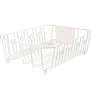 Rubbermaid 6032-ar-wht Dish Drainer, White Wire, Large