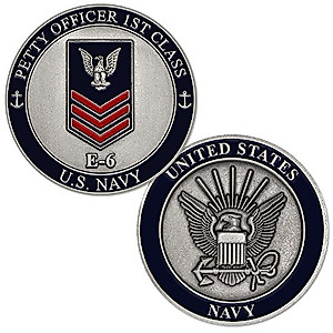 U.S. Navy Petty Officer First Class E-6 Challenge Coin