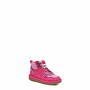 UGG Unisex-Child Highland Hi Heritage Sneaker, Raspberry Sorbet/Rock Rose, 10 Toddler