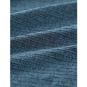 CRZ YOGA Womens Seamless Ribbed Racerback Tank Tops with Built in Bra - Padded Scoop Neck Slimming Athletic Long Camisole Petrol Blue Medium