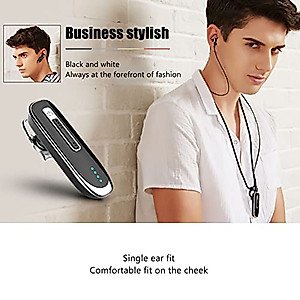 Headset, Wireless Business Single Earpiece, HiFi Stereo Sound Clear Calls Headphone with Noise Reduction Microphone, for Office Workout