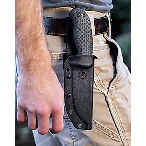 Off-Grid Knives - OG Lo-Pro Universal Kydex Knife Sheath Extension, Fits Taco and Pancake Style Sheaths with Button Lock and Velcro Nylon Belt Loop, Fits Sheaths with 1.5 Inch Spaced Rivets