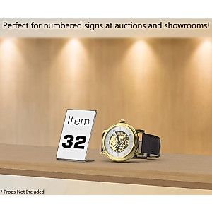 10 Pack Small Slanted Sign Holder 2.25" x 3.25" Clear Acrylic Name Tag Frame Deli Tags Table Reception Seating Placement Holders Sandwich Shops Countertop by Marketing Holders