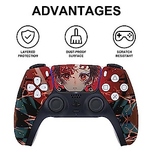 Skins for PS5 Digital Edition Stickers,Playstation 5 Console and Controller Vinyl Anime Cover,Compatible with Playstation 5