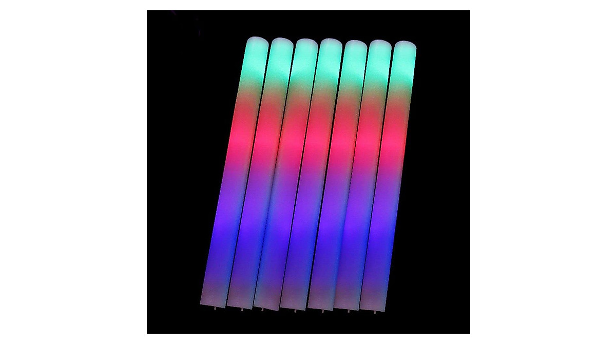 100PCS LED Foam Sticks - Glow in the Dark Party Essentials