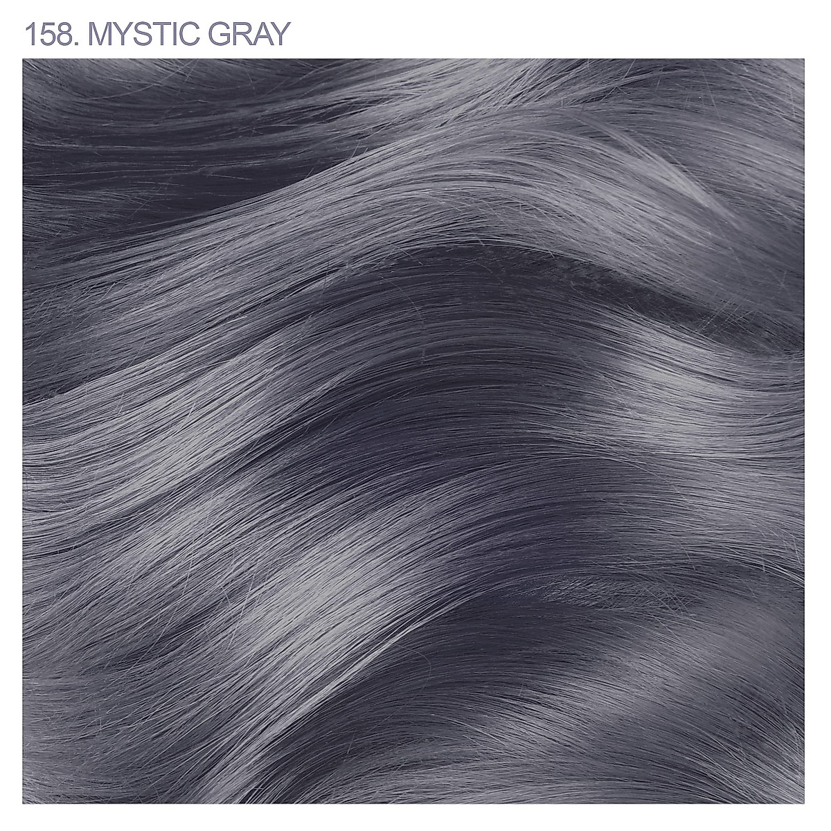 Adore Semi Permanent Hair Color - Vegan and Cruelty-Free Gray Hair Dye - 4 Fl Oz - 158 Mystic Gray (Pack of 1)