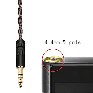 gotor 4.4mm Balanced Replacement Cable for Sennheiser HD 650 HD 660s HD 600 HD 6XX HD 25 HD 580 HD 58x 7N Silver Plated Copper (1.2m(3.9Feet))