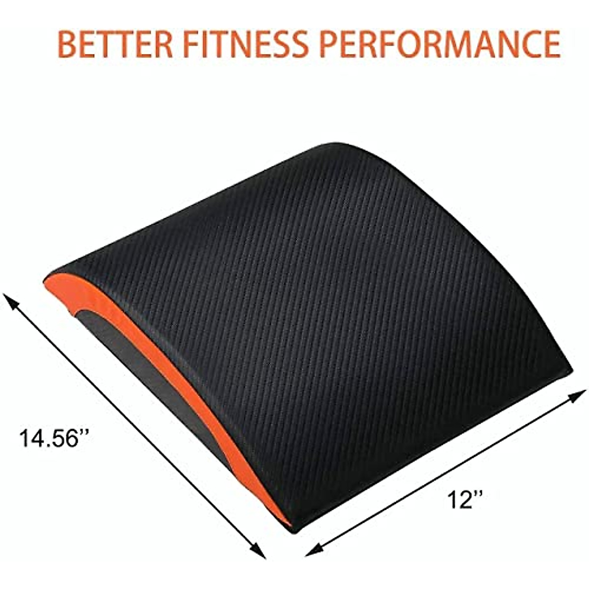 Max4out Ab Exercise Mat -Abdominal & Core Trainer Pad for Full Range of Motion, Portable Padded Shaped with Curved Back and Lumbar Support, Workouts Equipment for Sit Up, Push-Ups, Crunches