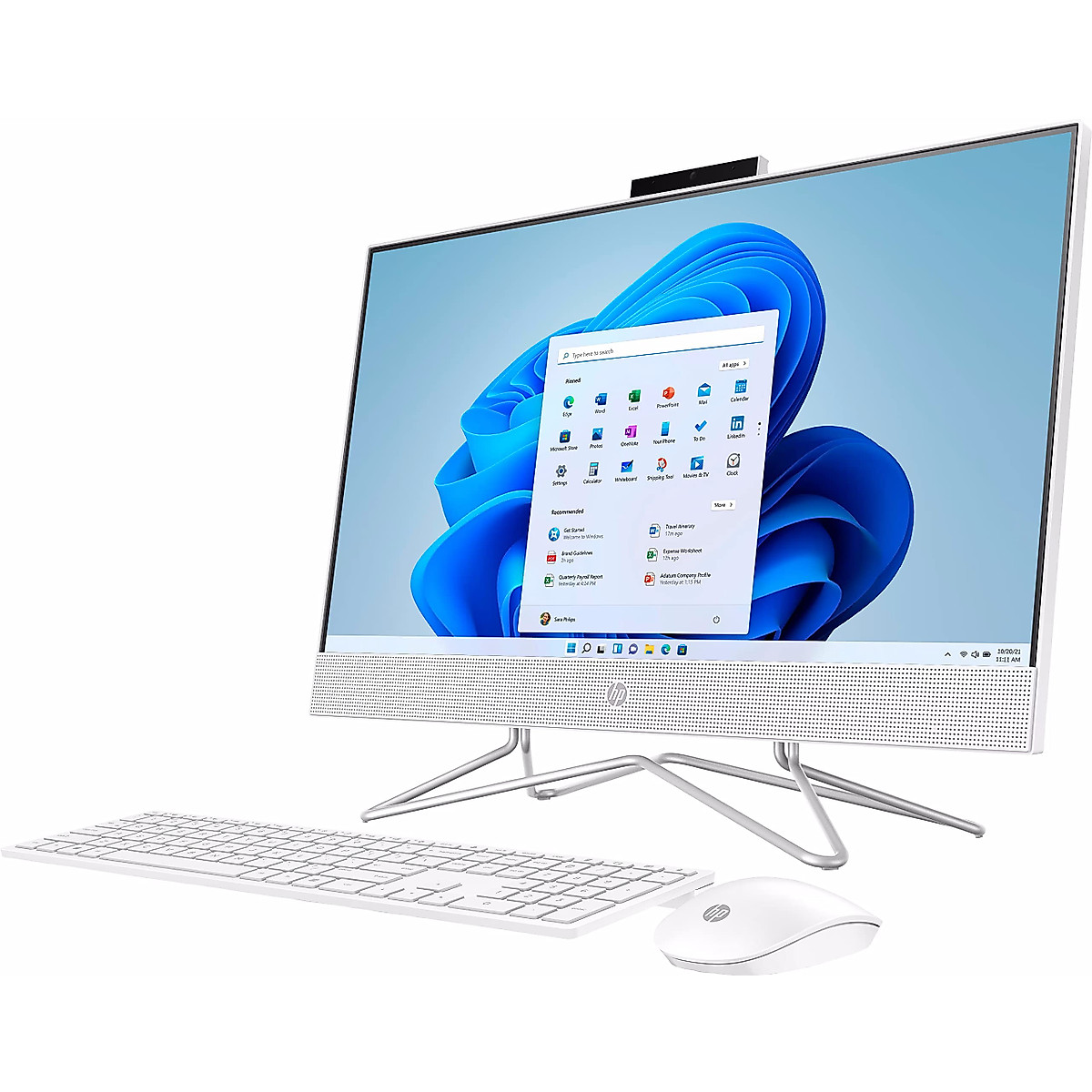 HP 2023 Newest 24'' FHD IPS All-in-One Desktop PC Intel 2-Core i3-1115G4 Intel UHD Graphics 16GB DDR4 RAM 1TB NVMe SSD WiFi AC BT RJ-45 HDMI Webcam Speaker Windows 11 White w/RE USB Drive