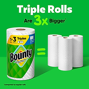 Bounty Select-A-Size Paper Towels, White, 8 Triple Rolls = 24 Regular Rolls