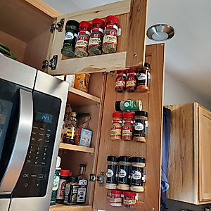 HSIULMY 20 Jar Spice Gripper Clip Strips for Kitchen Universal Spice Rack,Extra Strength Adhesive Spice Racks Gripper Clips Strips,Magnetic Spice Rack Gripper Clips