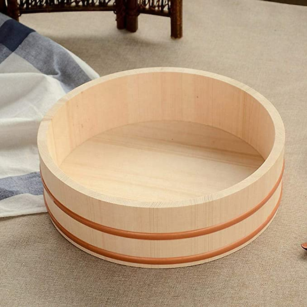 JapanBargain, Sushi Making Kit Rice Mixing Bowl Tub Japanese Hangiri x1, Bamboo Sushi Rolling Mat Roller x3, Rice Paddle Scoop x3